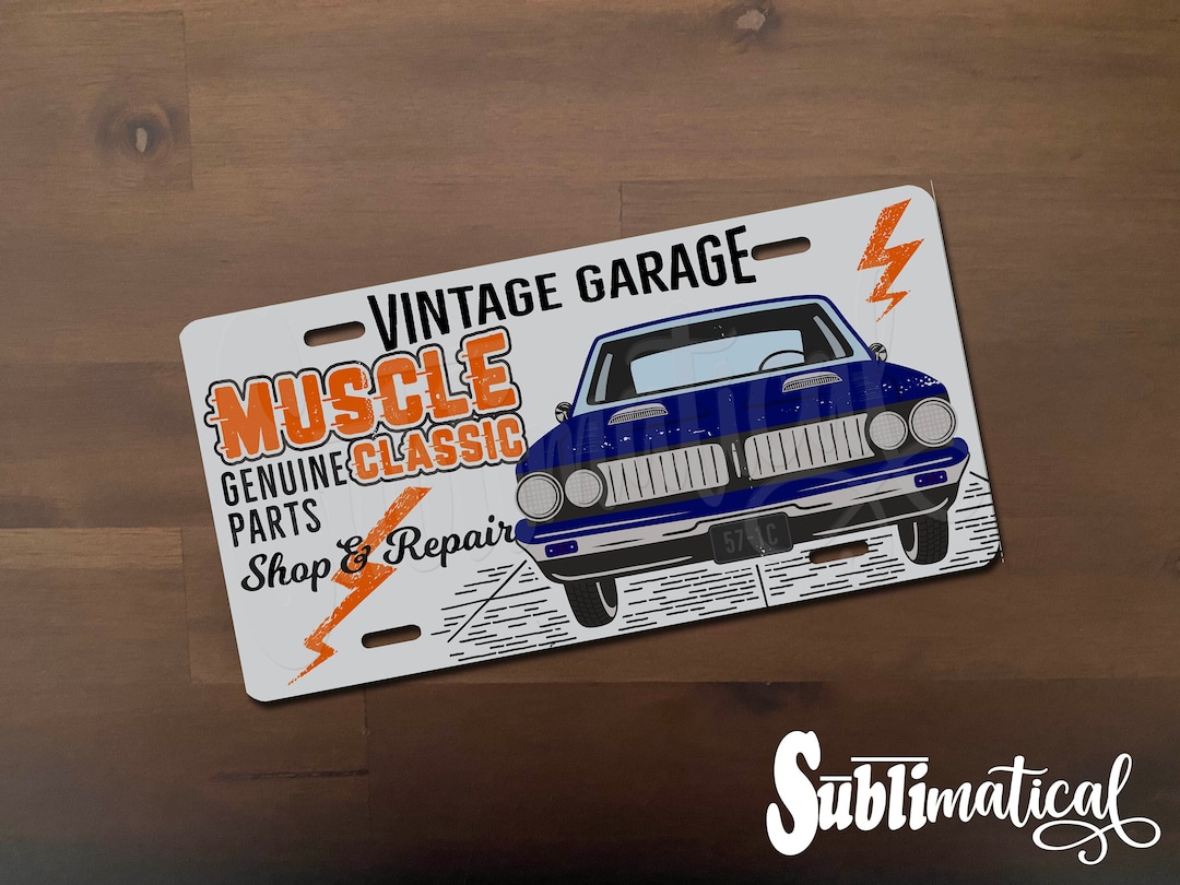 Muscle Classic Custom Car Garage License Plate Customize Your - Etsy