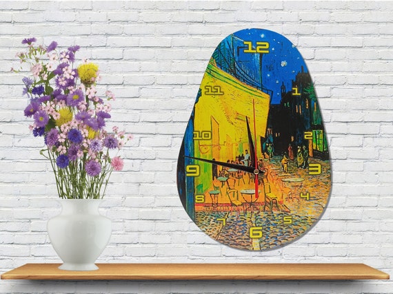 Cafe Terrace at Night Vincent Van Gogh Wall Clock Wooden | Etsy