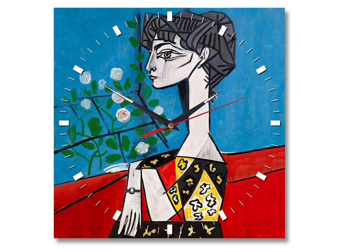 Picasso Jacqueline With Flowers Wall Clocks Original Silent Mechanism ...