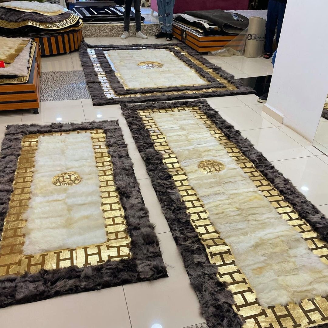 Runner Sheepskin Patchwork Area Rug for Kitchen Long Sheep - Etsy