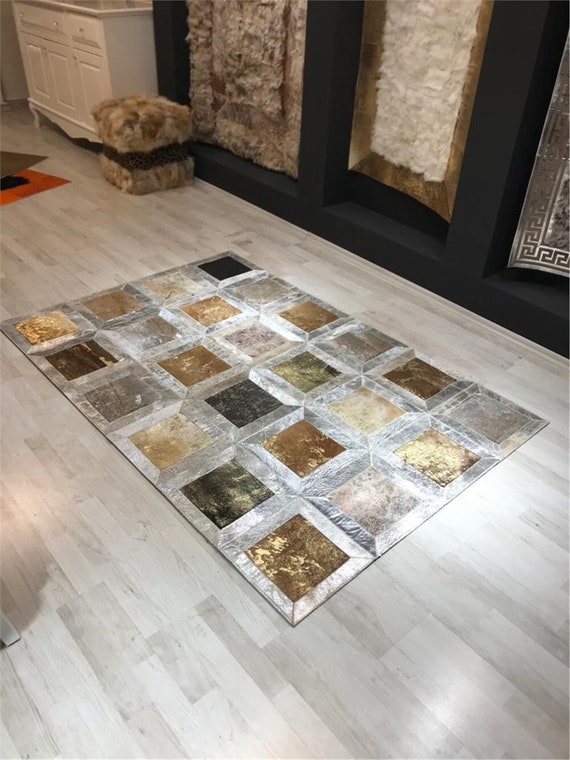 Patchwork Cowhide Rug
