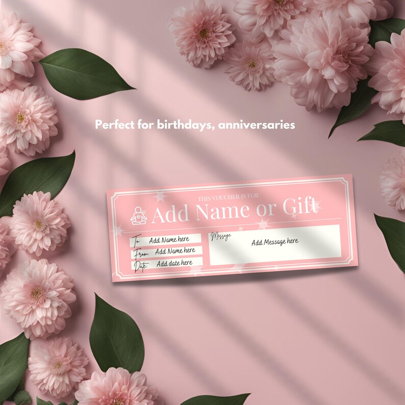 Printable Gift Voucher Template: Canva Editable Bundle (digital ...