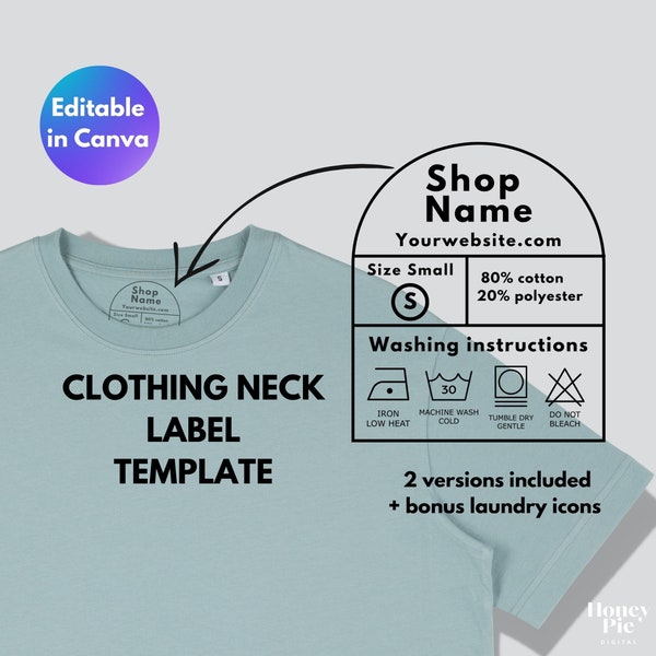 Clothing Care Label - Etsy