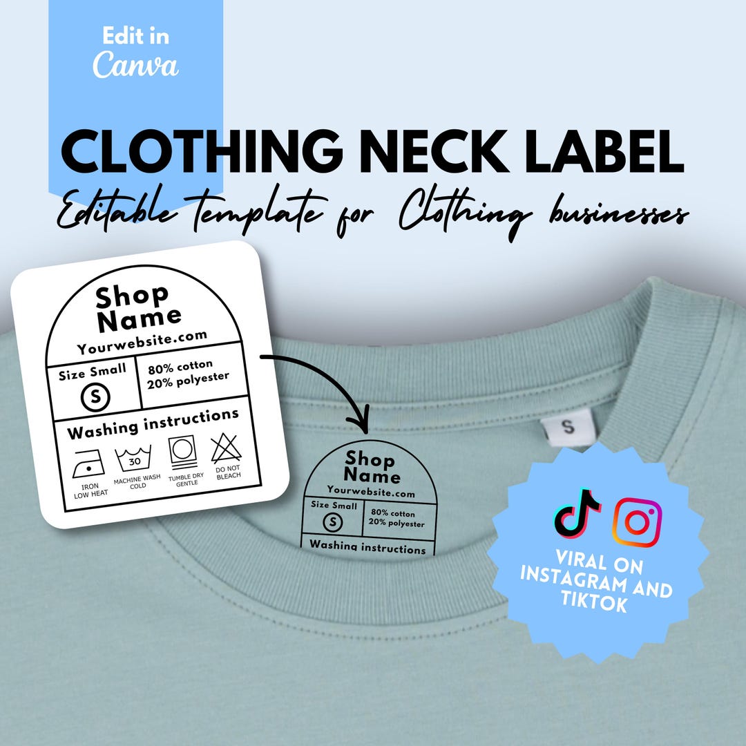 Custom Clothing Tags, Custom Neck Label, Washing Instructions,garment ...