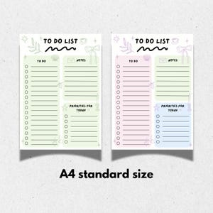 Pastel Daily To-do List Printable: Doodles, Tasks (A4 PDF) - Etsy