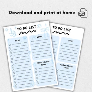 Pastel Daily To-do List Printable: Doodles, Tasks (A4 PDF) - Etsy