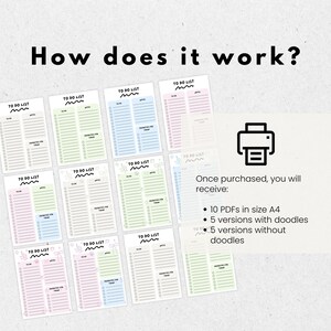 Pastel Daily To-do List Printable: Doodles, Tasks (A4 PDF) - Etsy