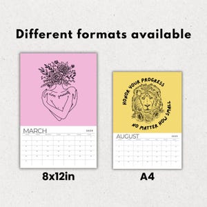 Printable 2025 Calendar, Inspirational Quotes, Digital Download, 2025 ...