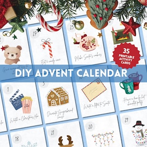 35 Printable DIY Advent Calendar Cards for Kids, Christmas Bucket List ...