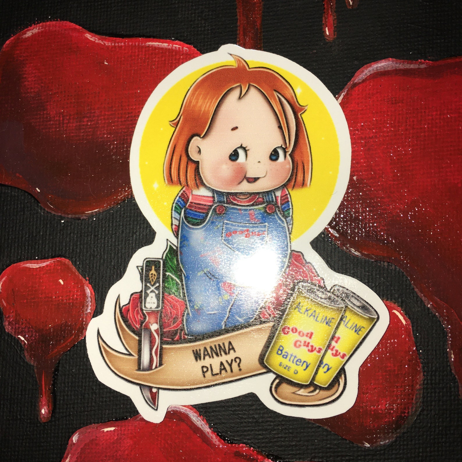 Childs Play Inspired Good Guys Chucky Kewpie Glossy Stickers | Etsy