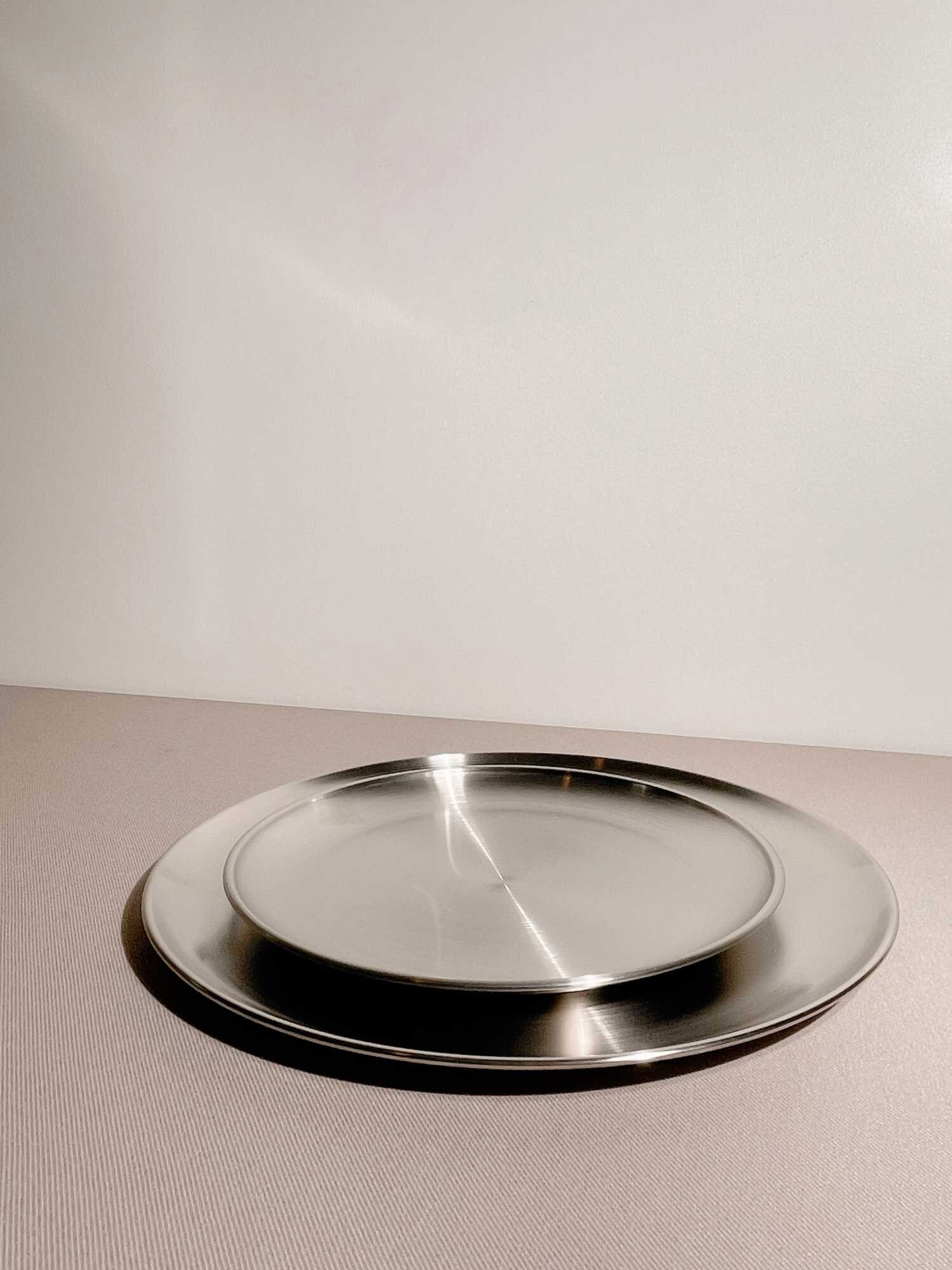 META Plate - Brushed Silver - Etsy