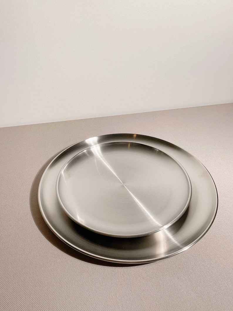 META Plate - Brushed Silver - Etsy