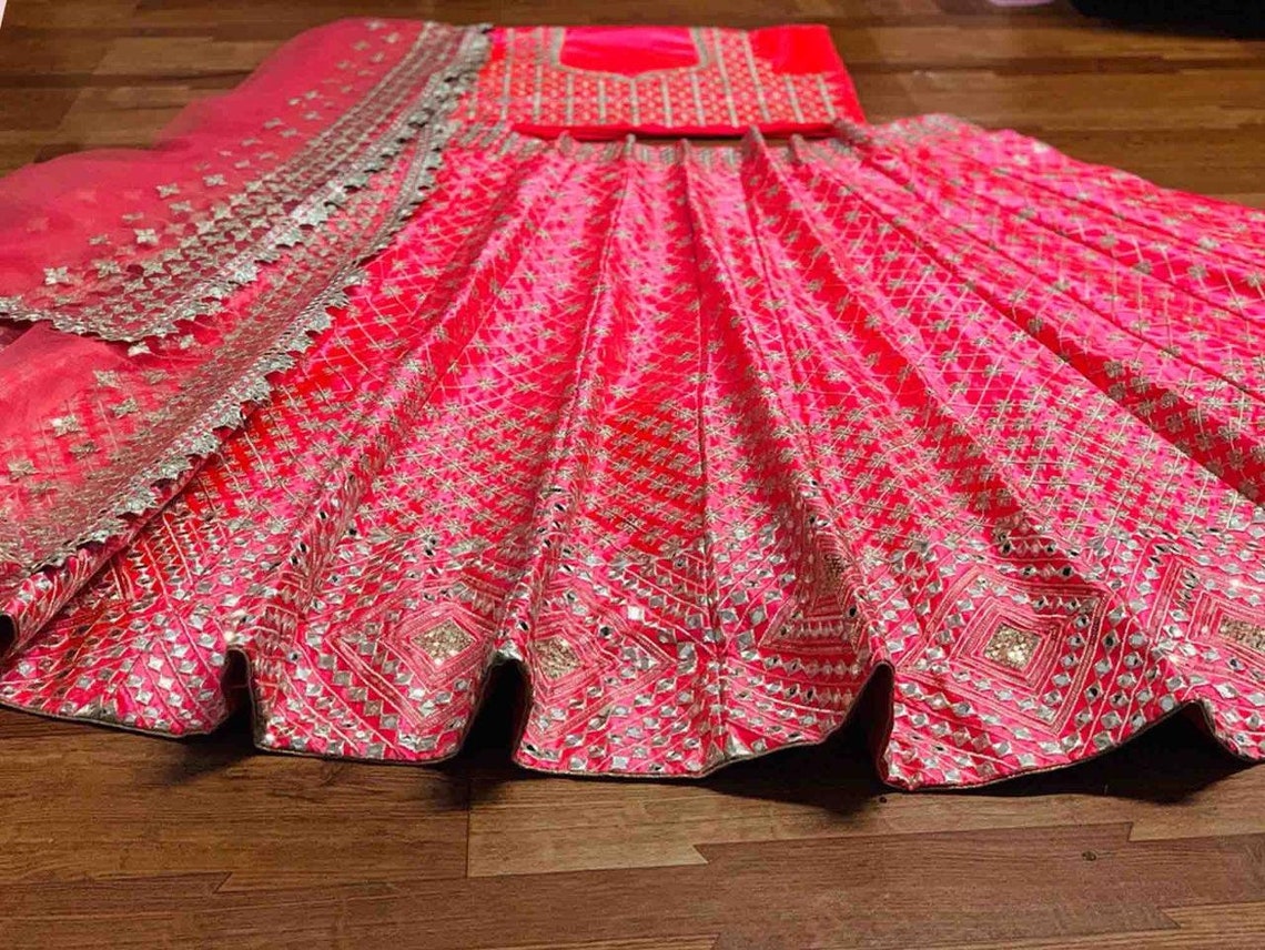 Pink Wedding Lengha Stylish Designer Lehenga Choli Indian - Etsy