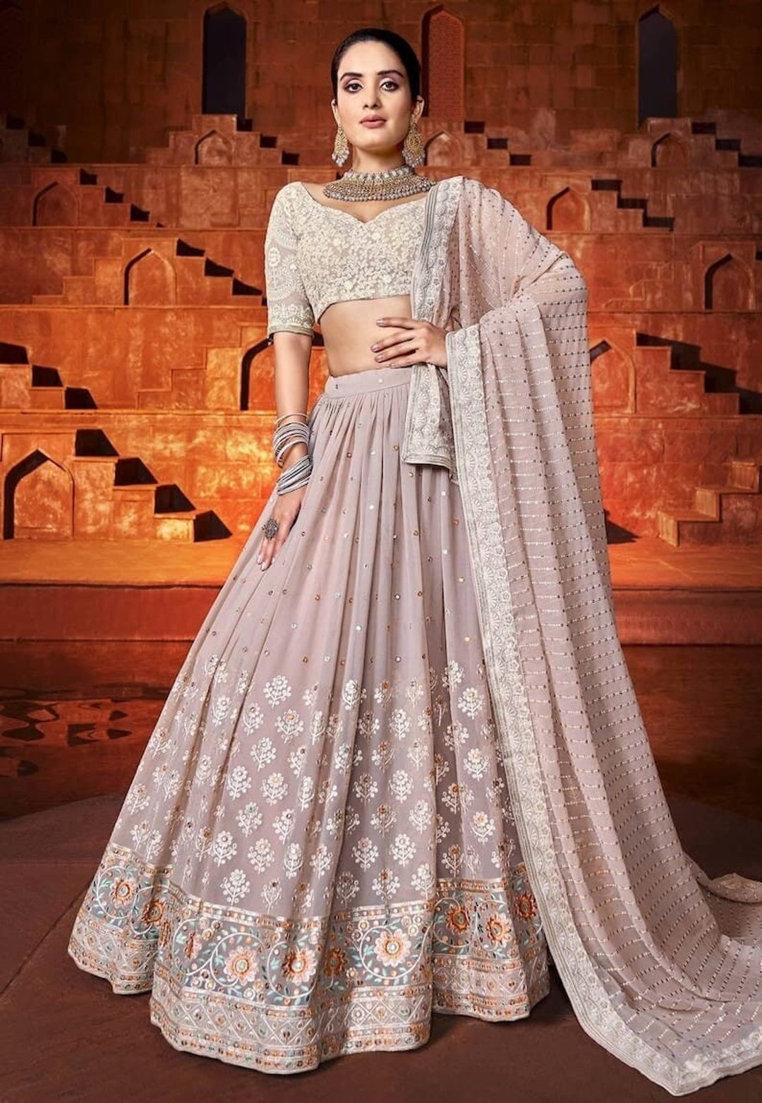 Light Lavender Lehenga Choli for Women Ready to Wear Chania - Etsy