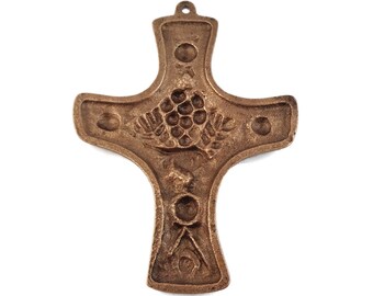 Antique Wall Cross Germany, Bronze Wall Cross Germany - Etsy
