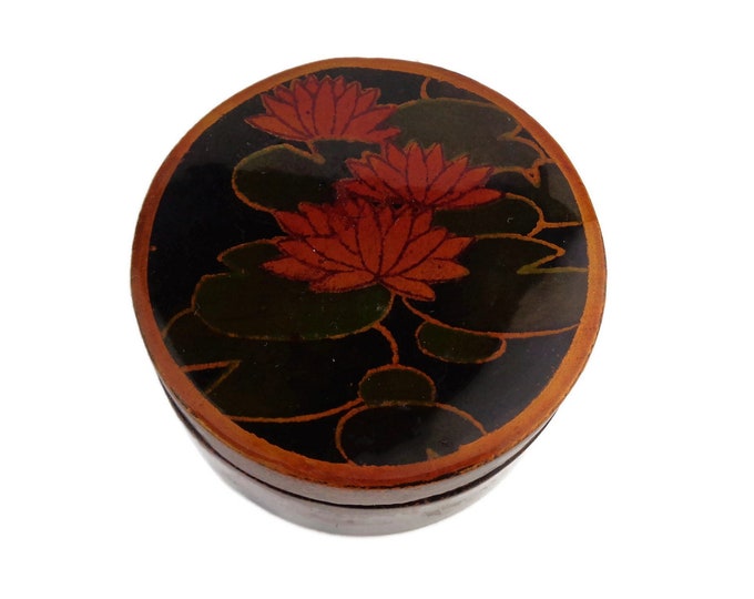 Vintage Hand Painted Storage Box - Etsy