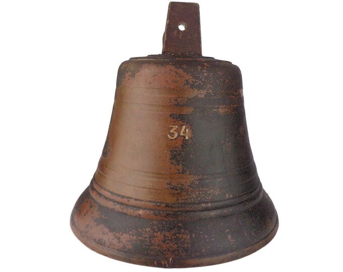 Antique Bronze Bell, Extra Large Bronze Bell, Large Vintage Bronze Bell ...