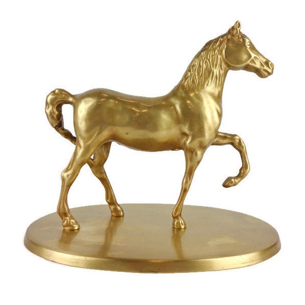 Antique Brass Horse Statue - Etsy