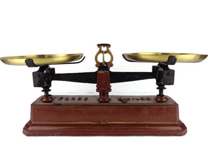 Antique French Balance Scale, Vintage Weighting Balance Scale Force 5 ...