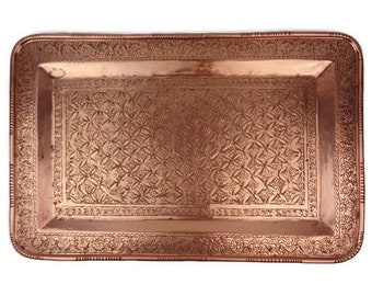 Large Copper Tray - Etsy