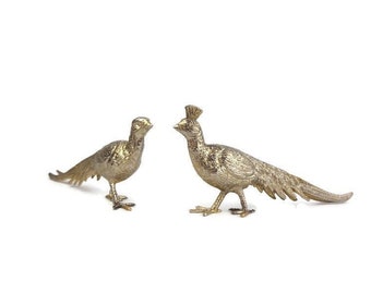 Antique Peacocks Figurines, Pair Peacocks Male Female Statues - Etsy