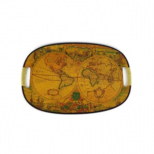 Vintage World Map Tray - Etsy