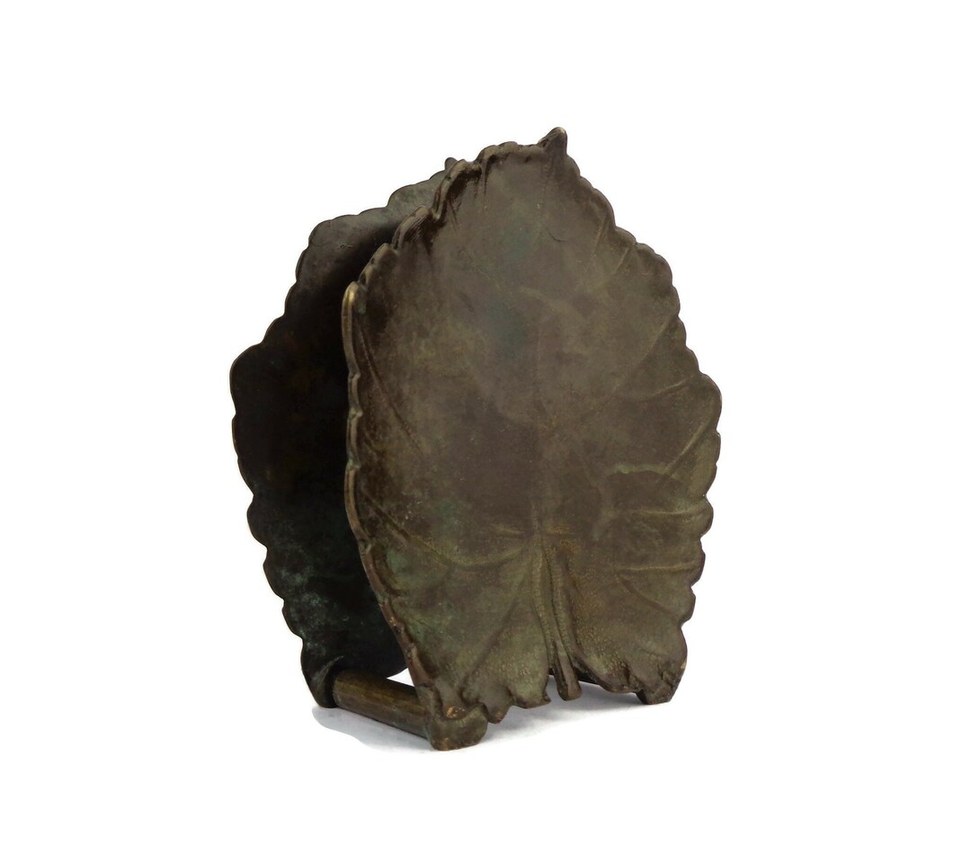 Antique Bronze Napkin Holder Leaf Shaped - Etsy