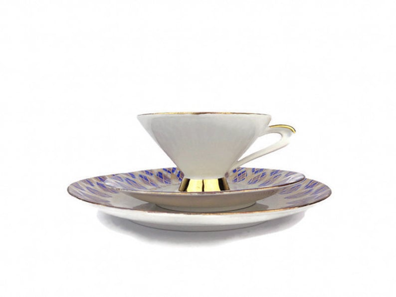 Vintage Porcelain Breakfast Set Trio Breakfast Dining Set | Etsy