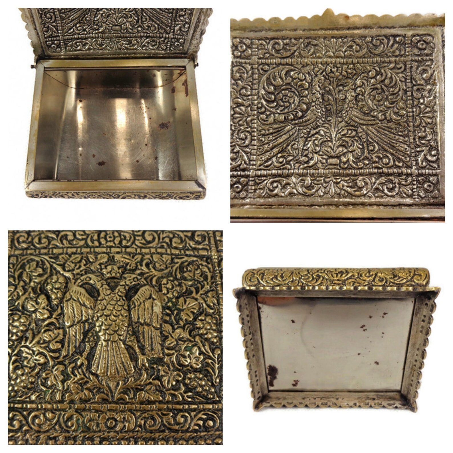 Antique Bronze Jewelry Box With Double Headed Eagle Roman - Etsy