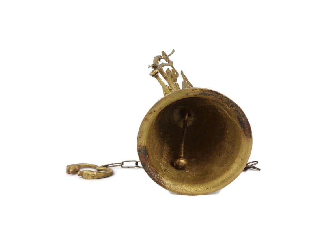 Antique Brass Door Knocker, Large Brass Door Bell, Cherub Door Knocker ...