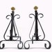 Antique French Fireplace Andirons, Fireplace Decor, Vintage Wrought ...