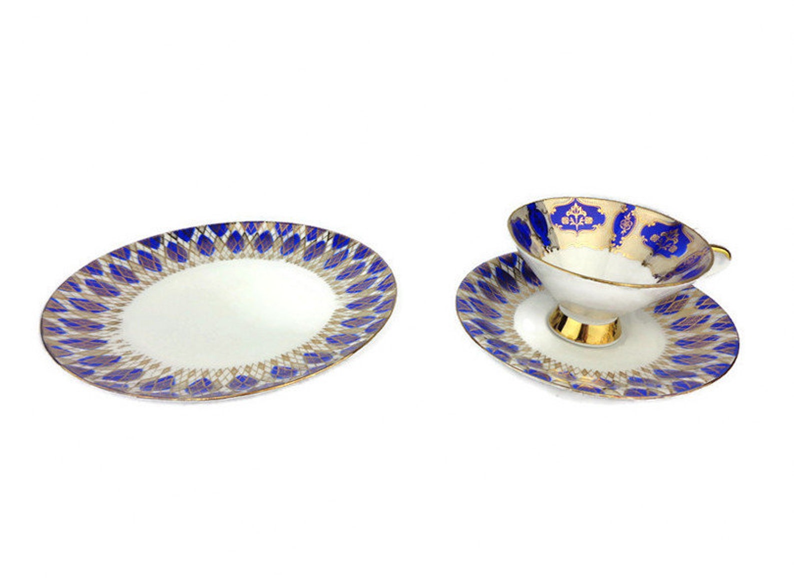 Vintage Porcelain Breakfast Set, Trio Breakfast Dining Set Bavaria ...