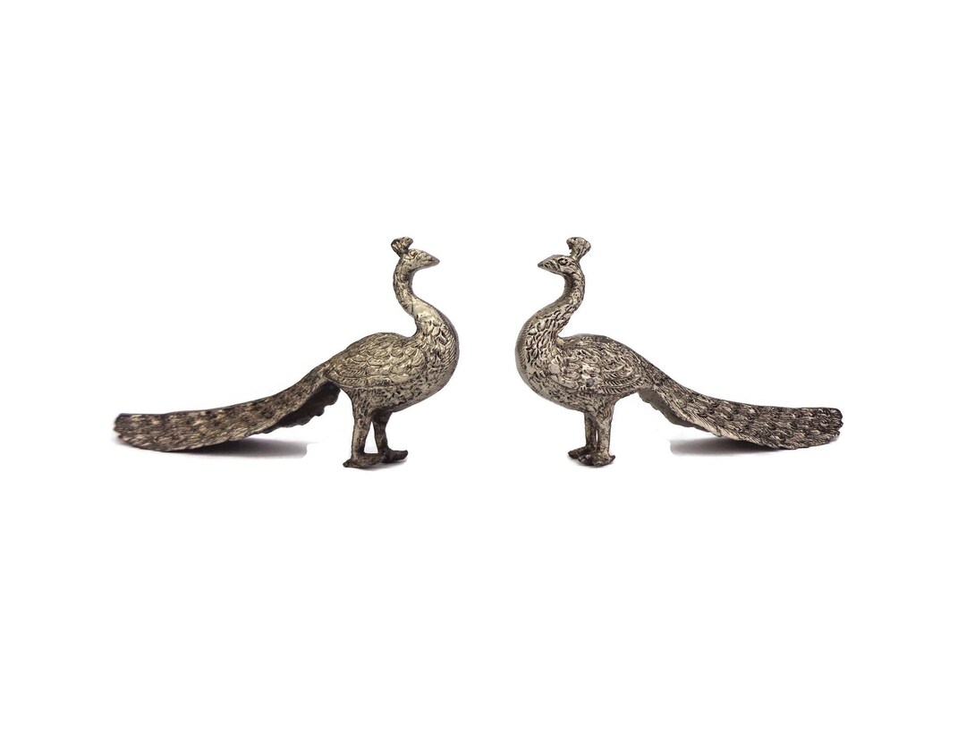 Antique Peacocks Figurines, Vintage Peacocks Sculptures, Peacocks Male ...