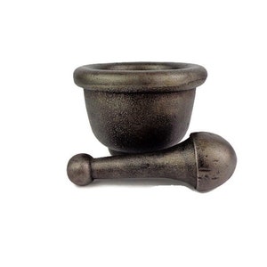 Antique Large Cast Iron Mortar and Pestle - Etsy