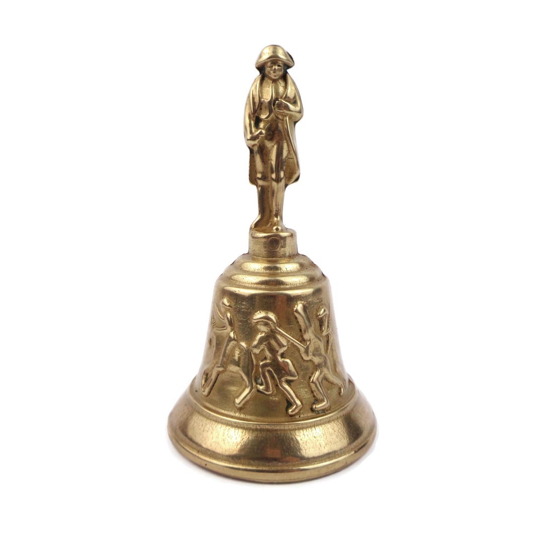Napoleon Hand Bell, Vintage School Bell, French Table Bell, Cast Brass ...