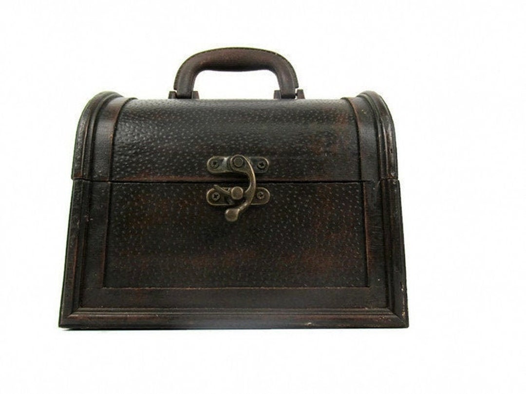 Vintage Wooden Travel Box, Wooden Large Storage Box - Etsy