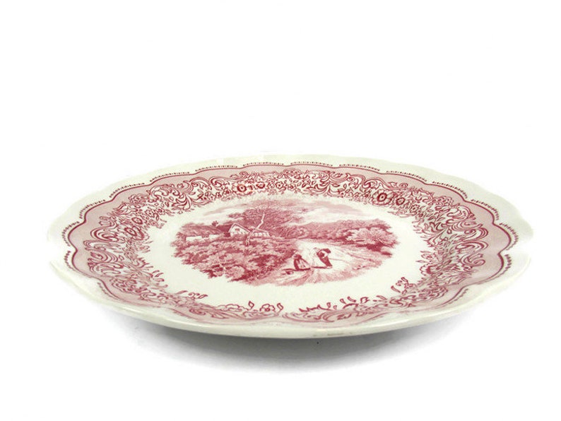 Vintage Italian Ceramic Plate Hand Painted Red Ceramic Wall - Etsy