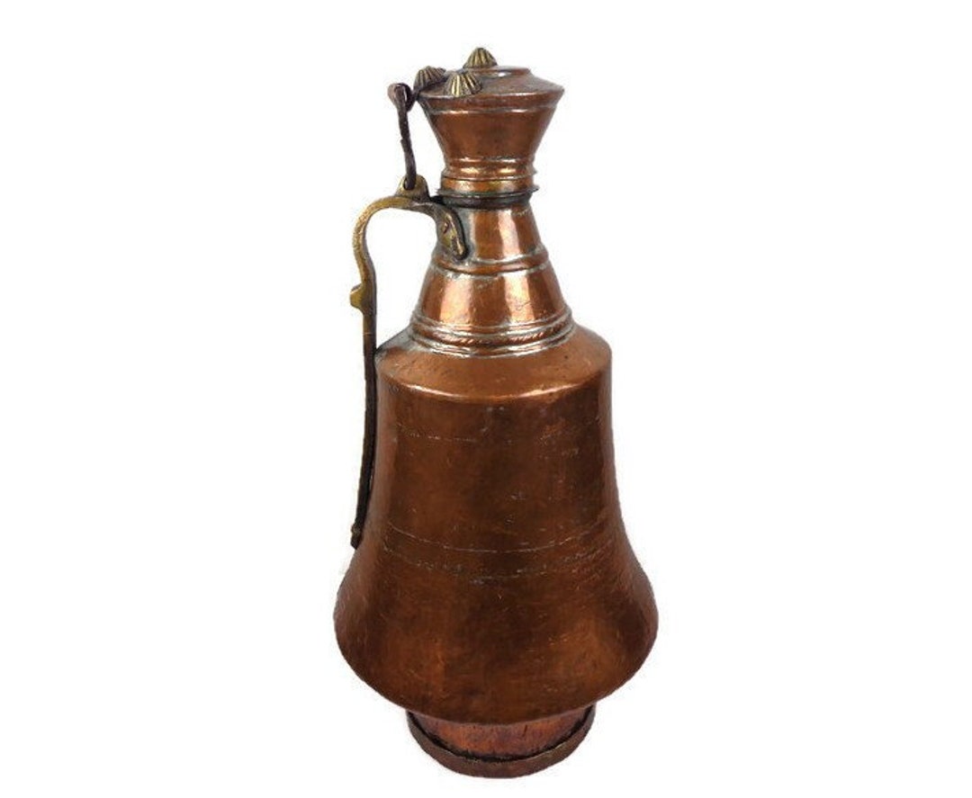 Handmade Extra Large Copper Vessel, Antique Handmade Copper Pitcher ...