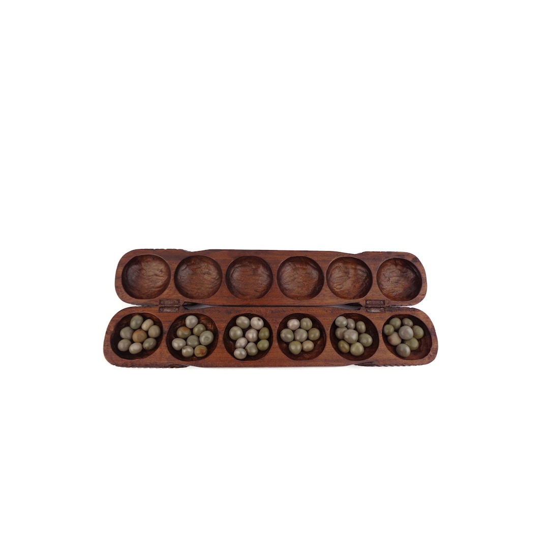 Antique African Board Game Set, Wooden Carved Backgammon Africa ...