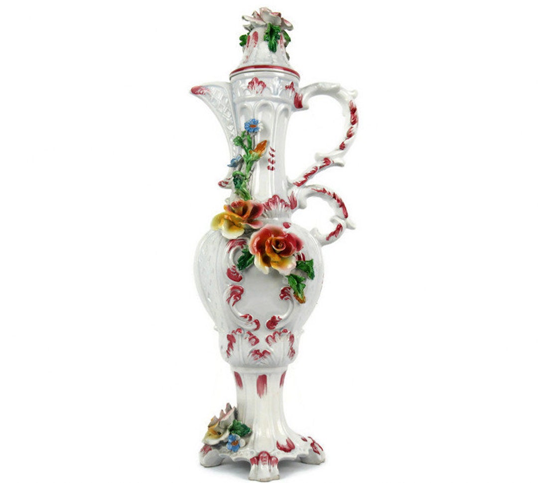 Large Capodimonte Ceramic Vase, Capodimonte Extra Large Ceramic Vase ...
