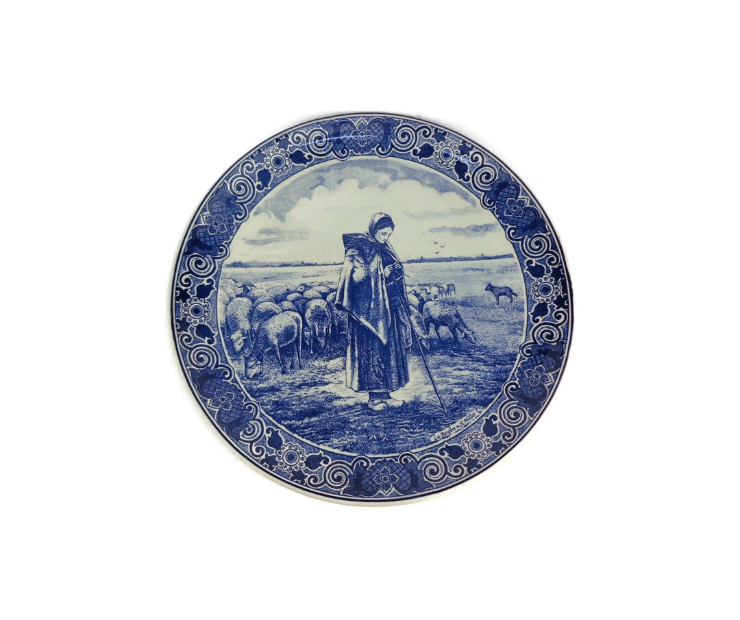 Delfts Blauw Chemkefa Plate, Vintage Blauw Delft Ceramic Wall Hanging ... Delfts Blauw Chemkefa Plate, Vintage Blauw Delft Ceramic Wall Hanging ...