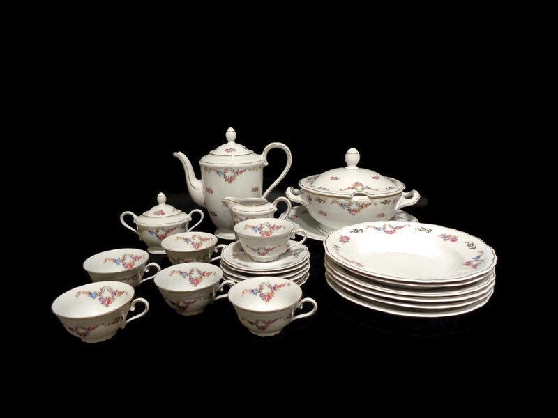 Vintage Porcelain Breakfast Set Breakfast Dining Set Bavaria - Etsy