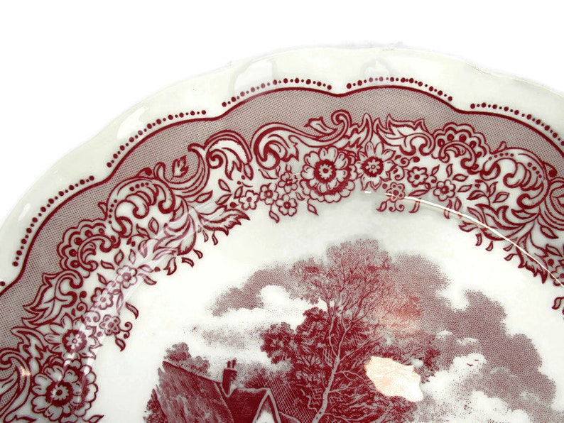 Vintage Italian Ceramic Plate Hand Painted Red Ceramic Wall - Etsy