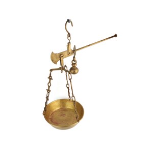 Antique Brass Balance Scale, Vintage Hanging Balance Scale With Counter ...
