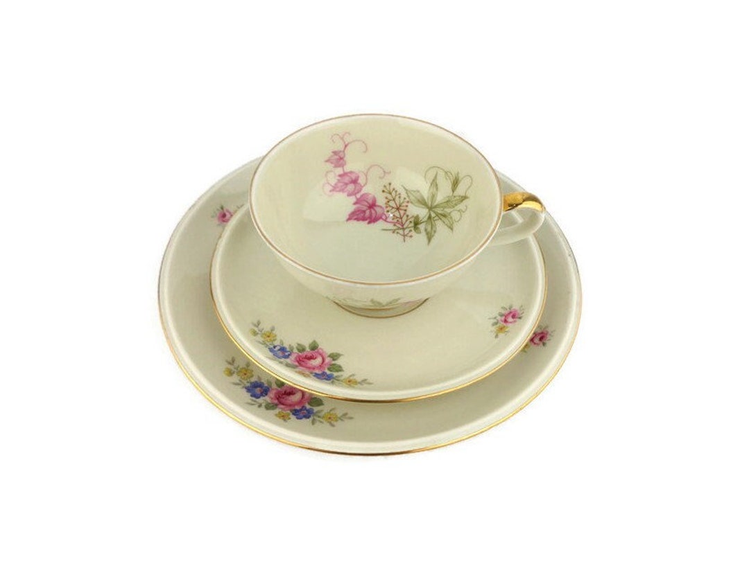 Vintage Porcelain Breakfast Set Trio Breakfast Dining Set - Etsy