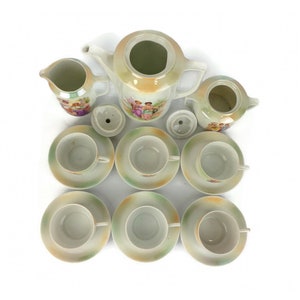 Vintage Porcelain Tea Cooffee Set, Coffee Tea Dining Set Victoria ...
