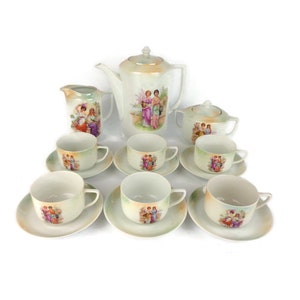 Vintage Porcelain Tea Cooffee Set, Coffee Tea Dining Set Victoria ...