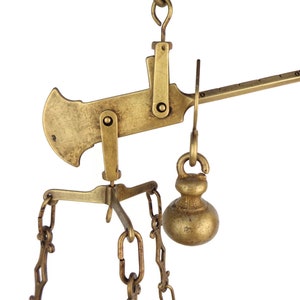 Antique Brass Balance Scale, Vintage Hanging Balance Scale With Counter ...