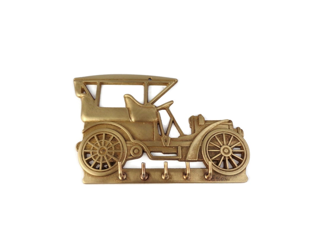Wall Key Holder With Car, Vintage Wall Key Display, Car Shaped Key ...