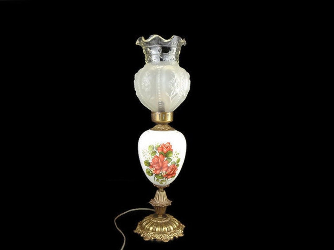 Antique Table Lamp, Vintage Brass Table Lamp, Mid Century Table Lamp ...